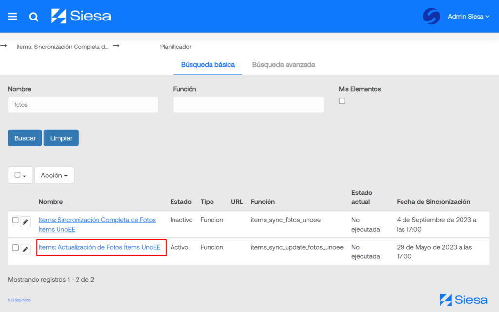 Sincronización actualizada de fotos de ítem / Gestión del Conocimiento